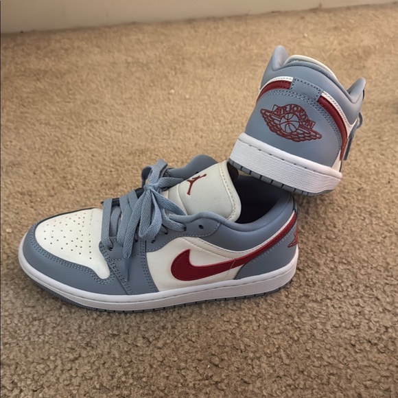 Nike | Shoes | Nike Blue And Red Sneakers Classic Lowtop Design | Poshmark